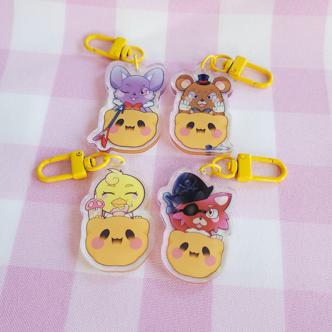 Halloween FNAF Keychains • 2" Double Sided Keychain • Broken Holo ...