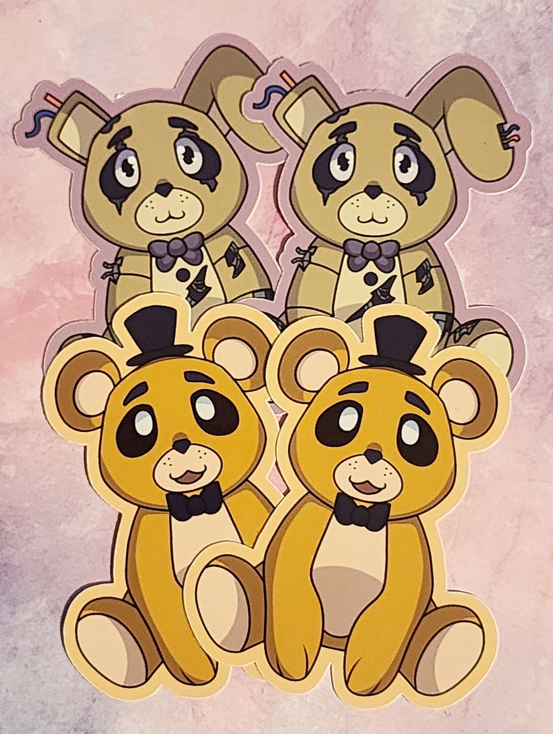 Springtrap & Golden Freddy Teddy Stickers Waterproof Stickers FNAF ...
