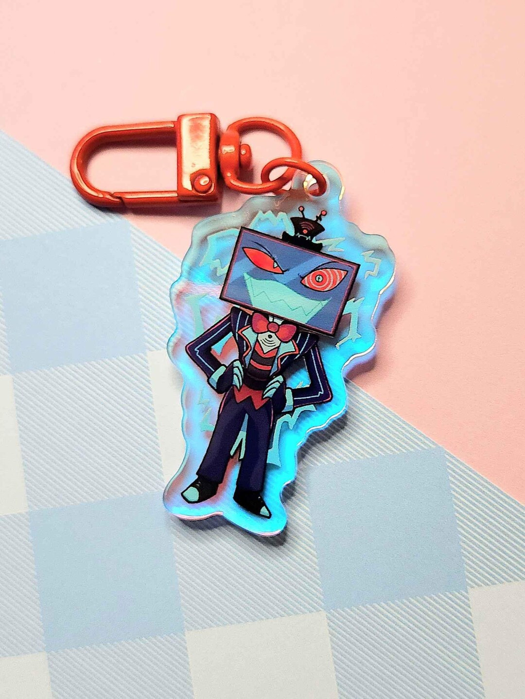 Hazbin Hotel Vox Keychain • 2" Double Sided Rainbow Keychain • Hazbin ...