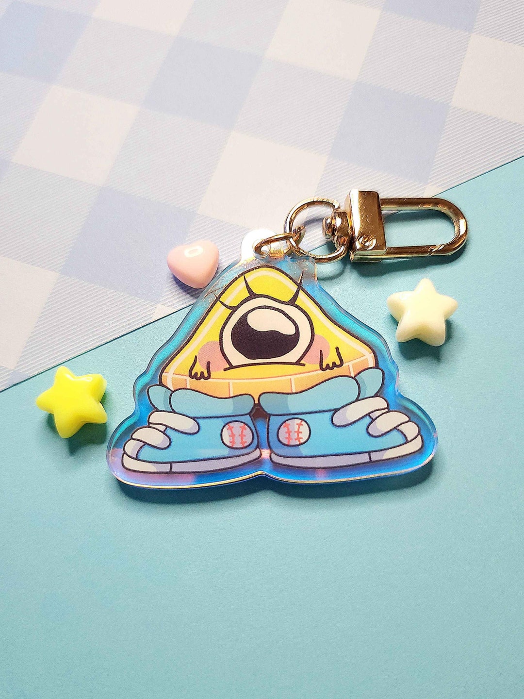Baby Bill Cipher Keychain • 2" Double Sided Rainbow Keychain • Gravity ...