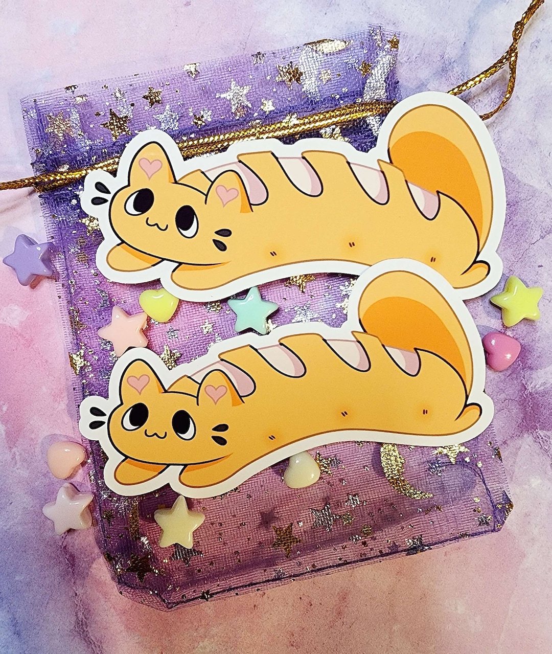 Bread Cat Sticker 3' Cute Vinyl Sticker Food Sticker Vinyl Sticker ...