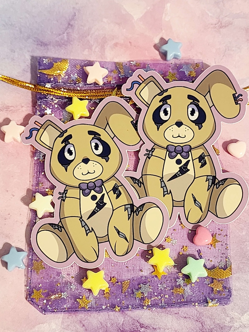Springtrap & Golden Freddy Teddy Stickers Waterproof Stickers FNAF ...