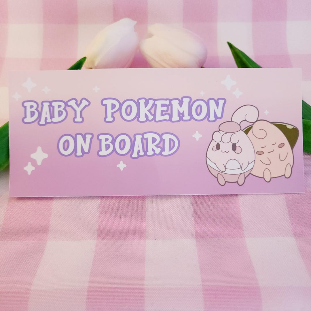 Baby Pokemon on Board Bumper Sticker • Cute Vinyl Sticker • Vinyl Car ...