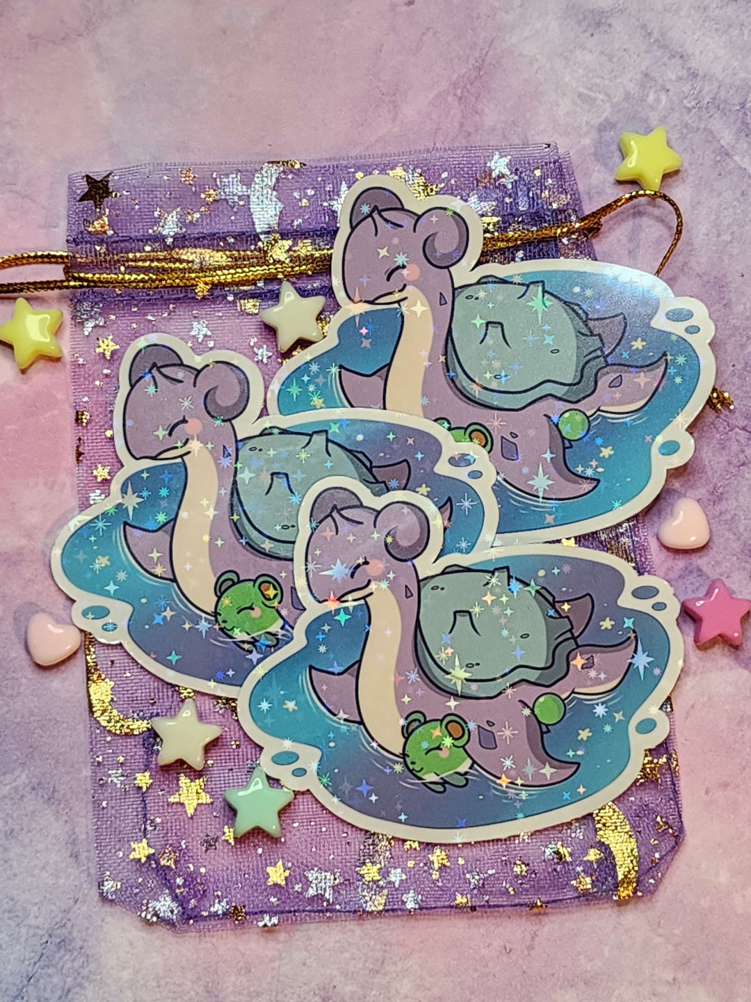 Shiny Lapras & Marill Sticker Cute Pokemon Sticker 3' Cute Vinyl ...