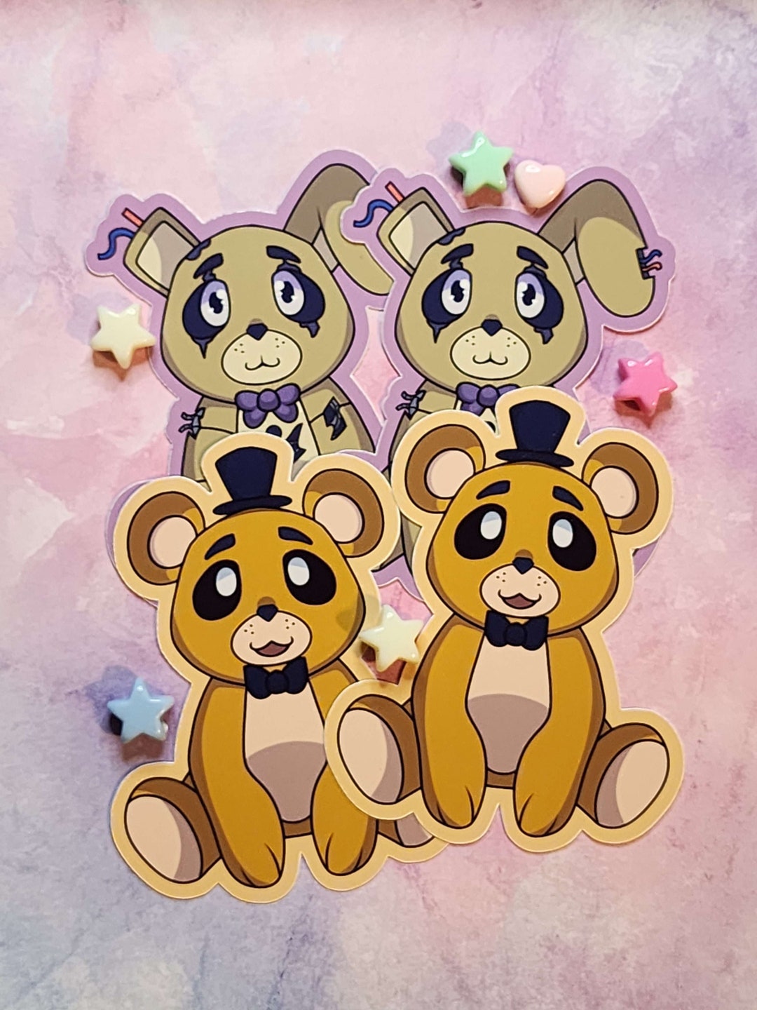 Springtrap & Golden Freddy Teddy Stickers • FNAF Sticker • 3" Die Cut ...