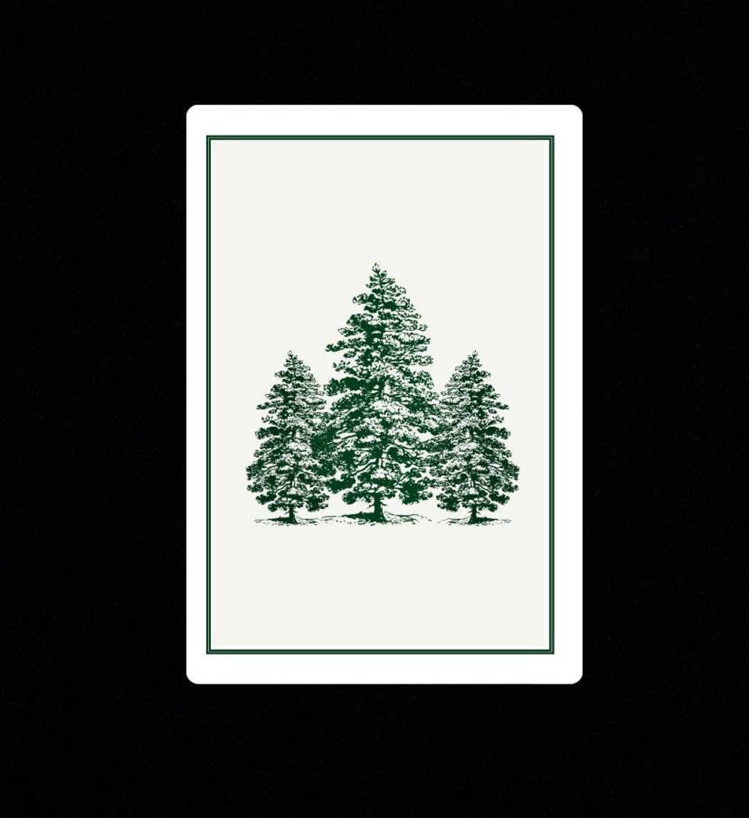 Evergreen Printable Card - Etsy
