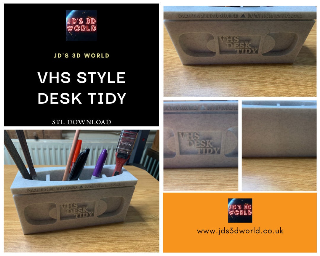 VHS Tape Desk Tidy 3D Printed - Etsy