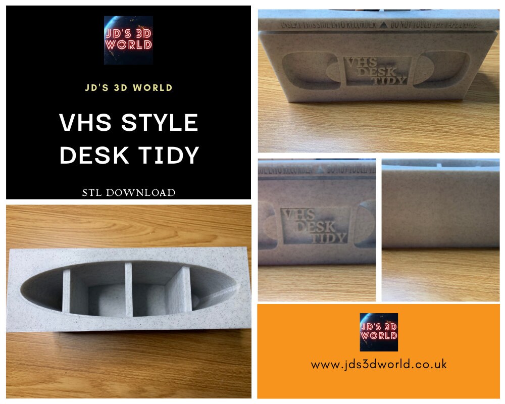 VHS Tape Desk Tidy 3D Printed - Etsy