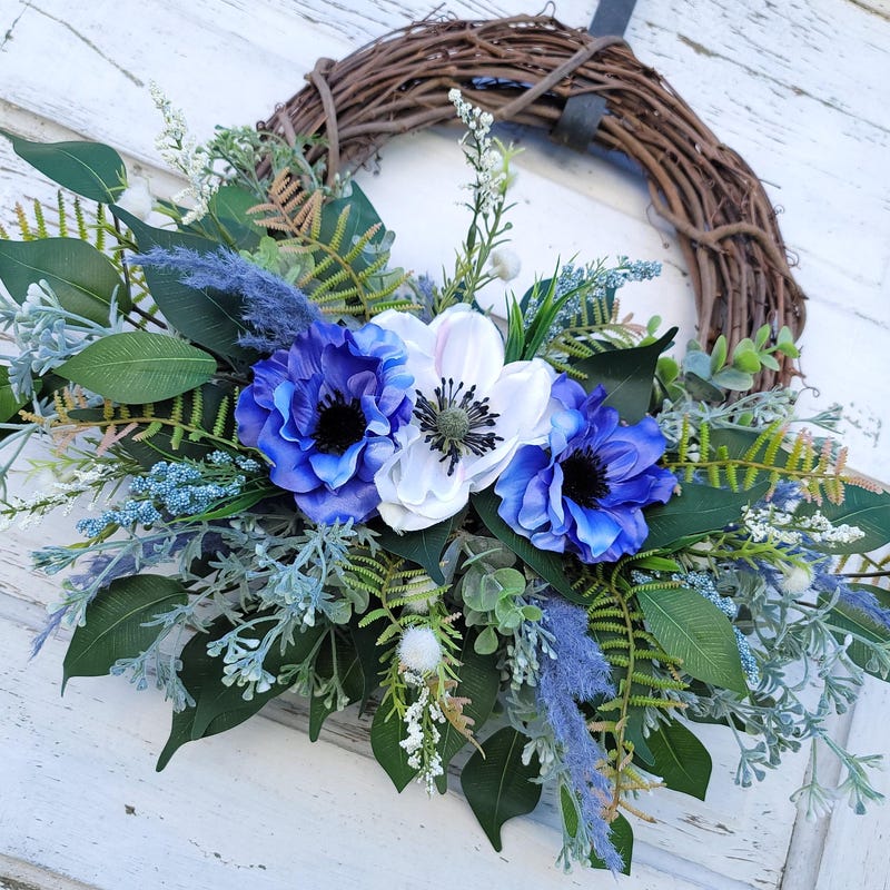 Blue Wreath - Etsy