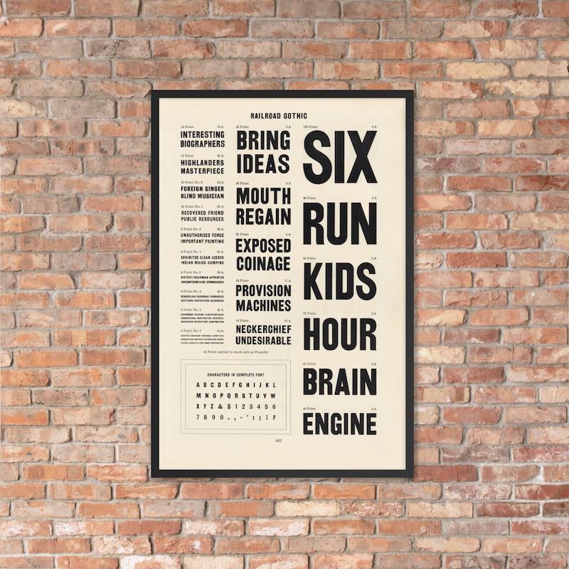 Type Specimen Poster - Etsy