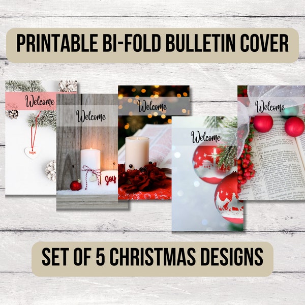 Christmas Church Bulletin Covers - Etsy