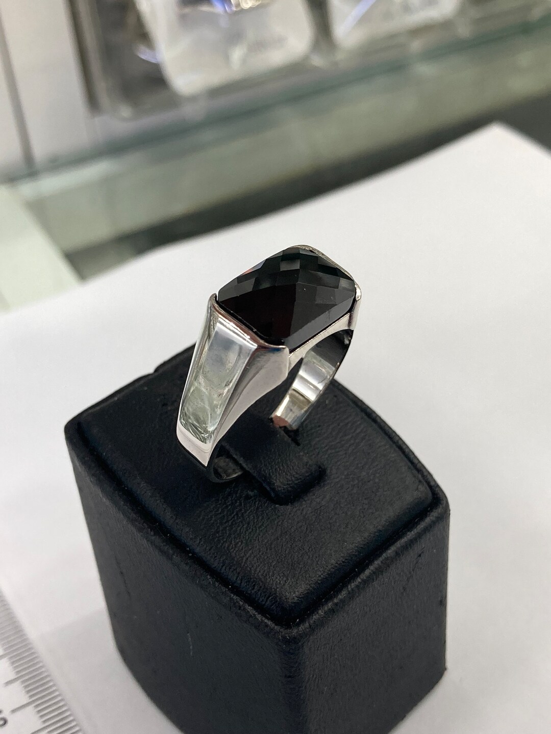 Black Stone Mens Ring - Etsy