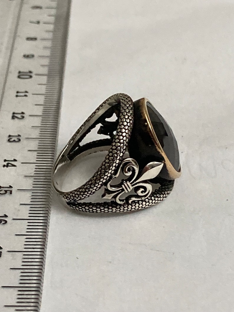 Black Stone Mens Ring - Etsy
