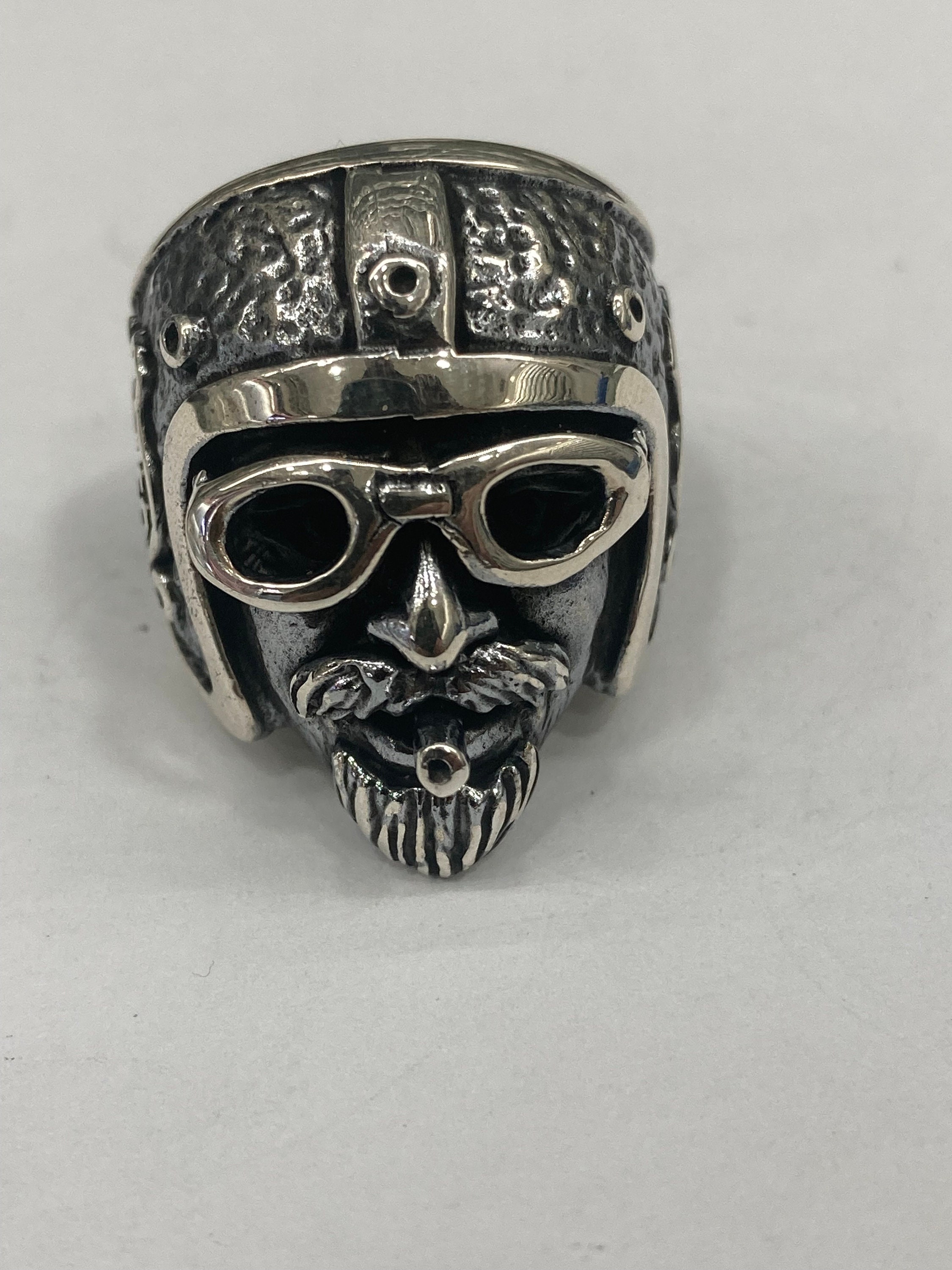Silver Biker Ring - Etsy