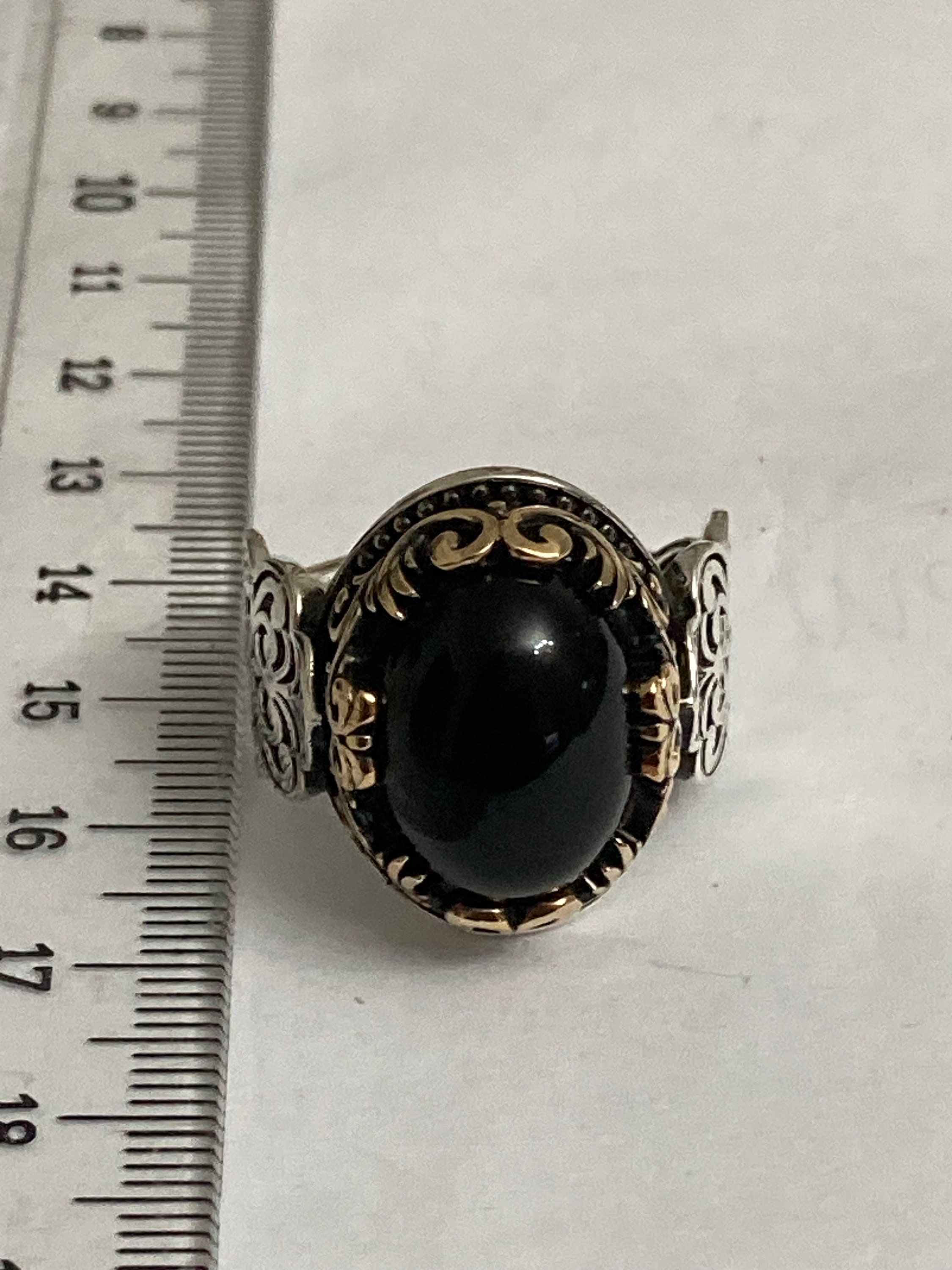 Black Stone Men's Ring - Etsy