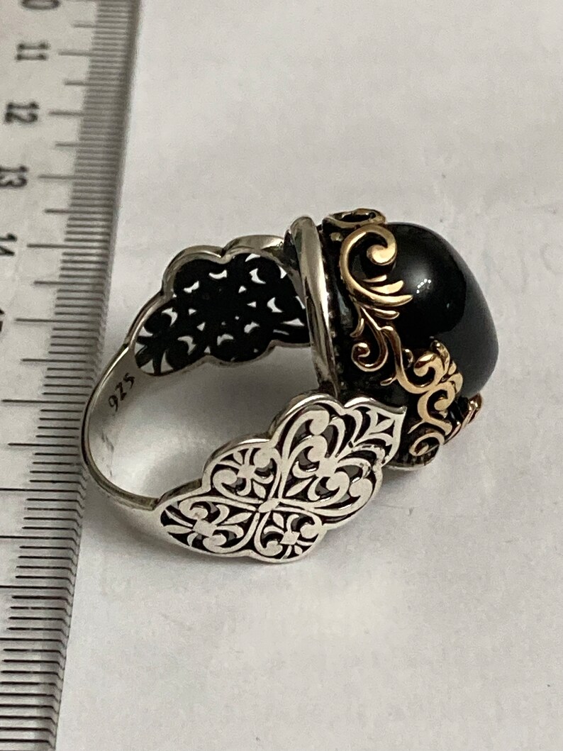 Black Stone Men's Ring - Etsy