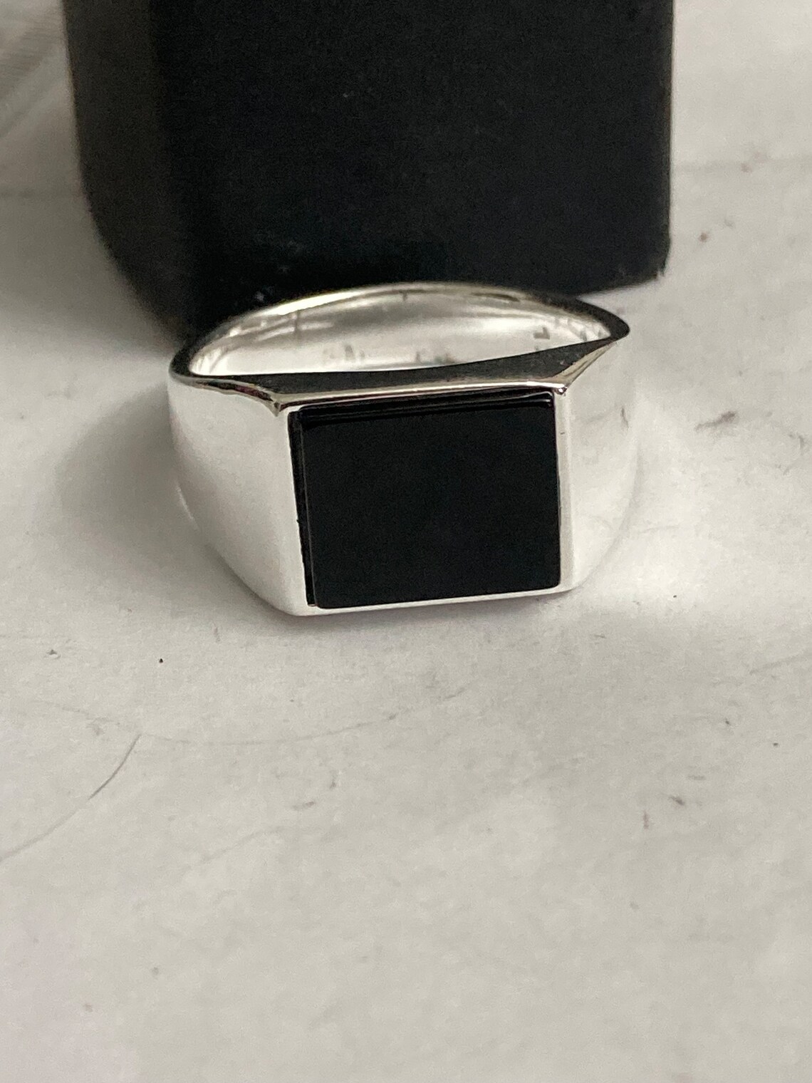 Black Stone Men's Ring - Etsy