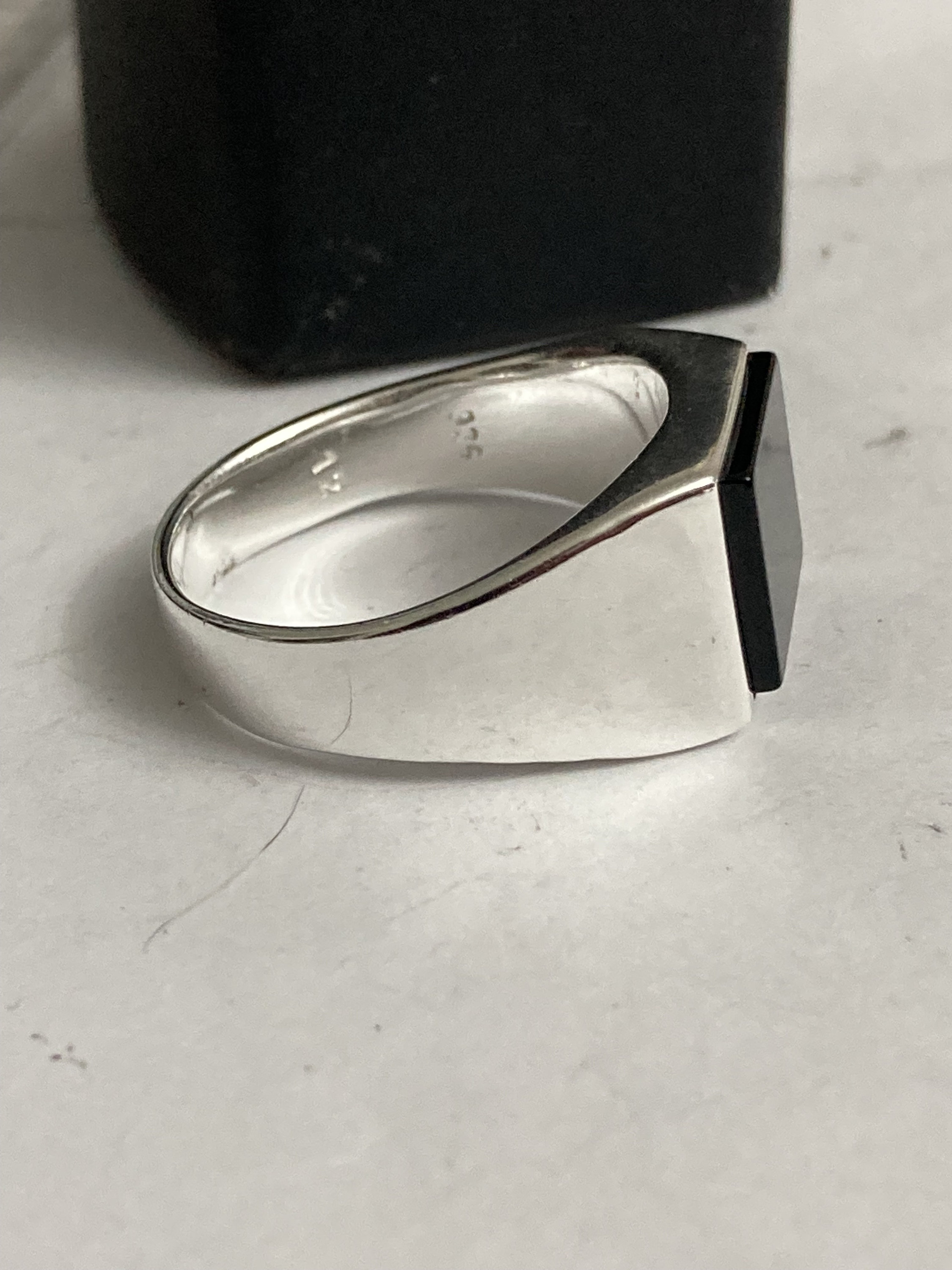 Black Stone Men's Ring - Etsy