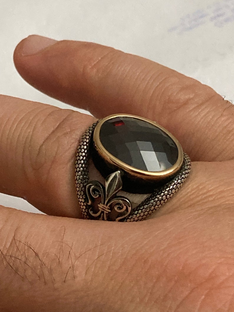 Black Stone Mens Ring - Etsy