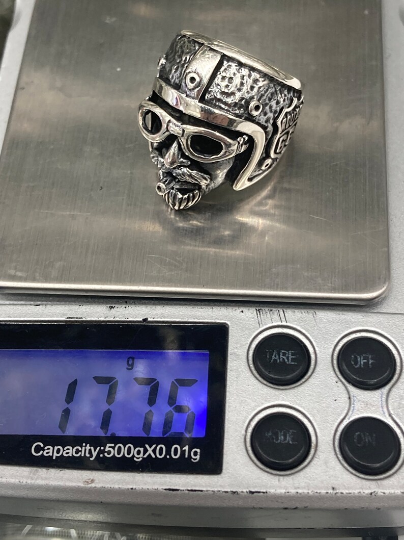 Silver Biker Ring - Etsy