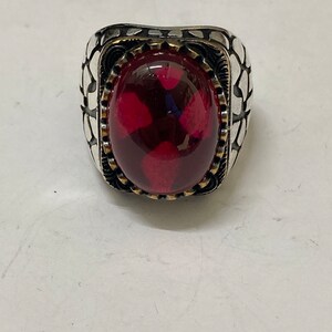 Red Stone Men's Ring - Etsy