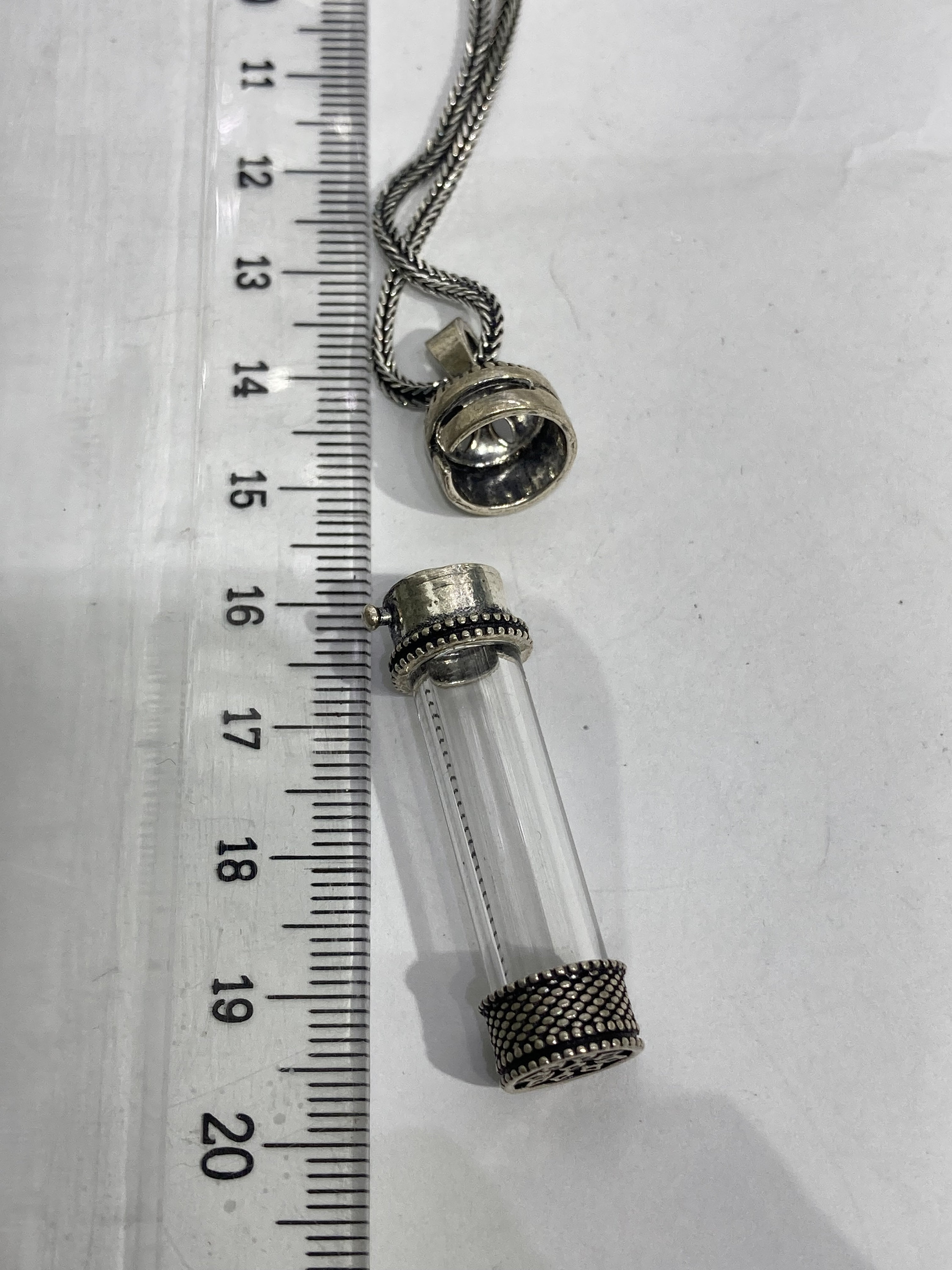 Silver Capsule Necklace - Etsy