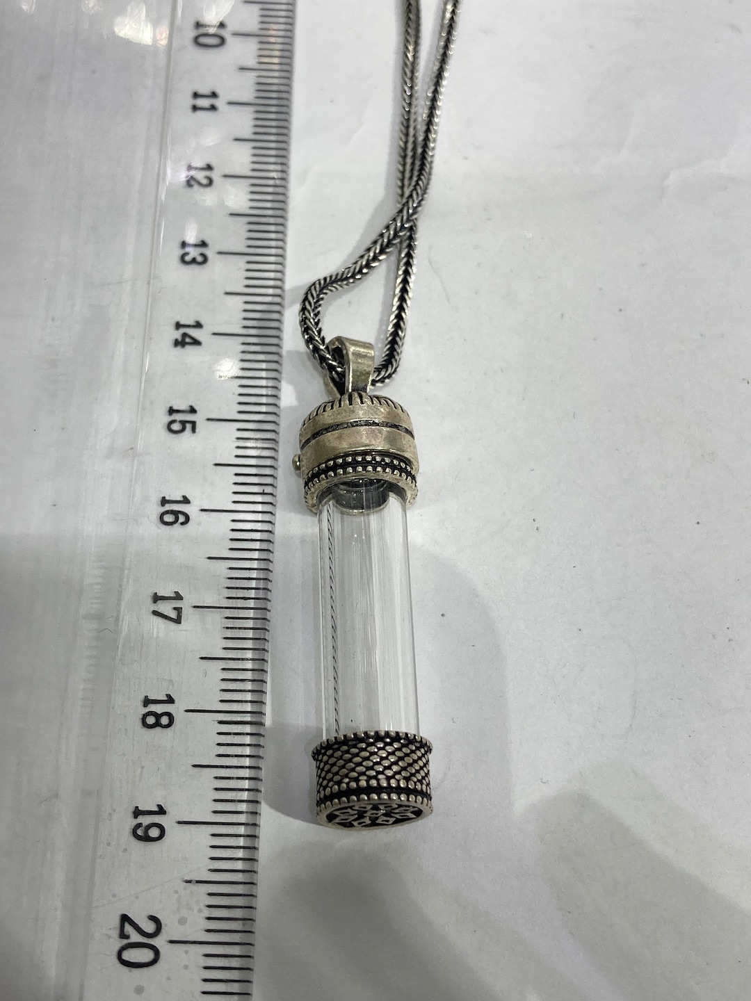 Silver Capsule Necklace - Etsy