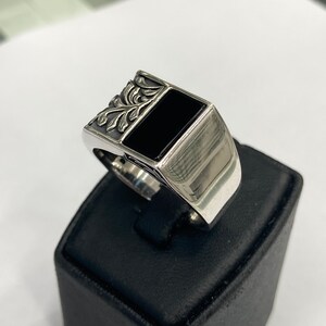 Black Stone Ring - Etsy