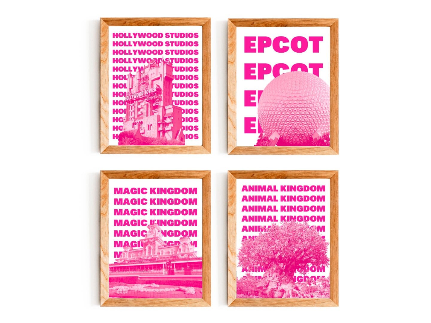 Pink Theme Park Wall Art, Magic Kingdom Decor, Main Street Usa Poster ...