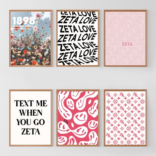 Zeta Tau Alpha Sorority Printable Art Print ZTA Sorority Wall - Etsy