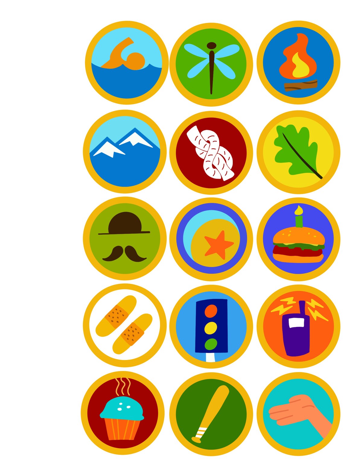 Wilderness Explorer Badges Digital Download, Clipart, Printable (77 ...
