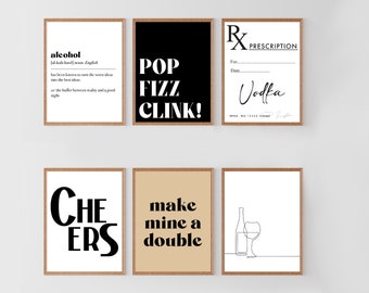 Alcohol Wall Art | Etsy