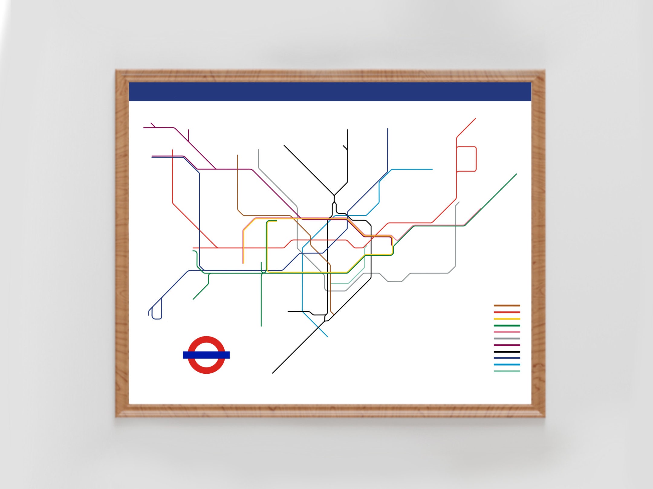 London Underground Map, Tube Line Poster, Subway Style Art Print ...