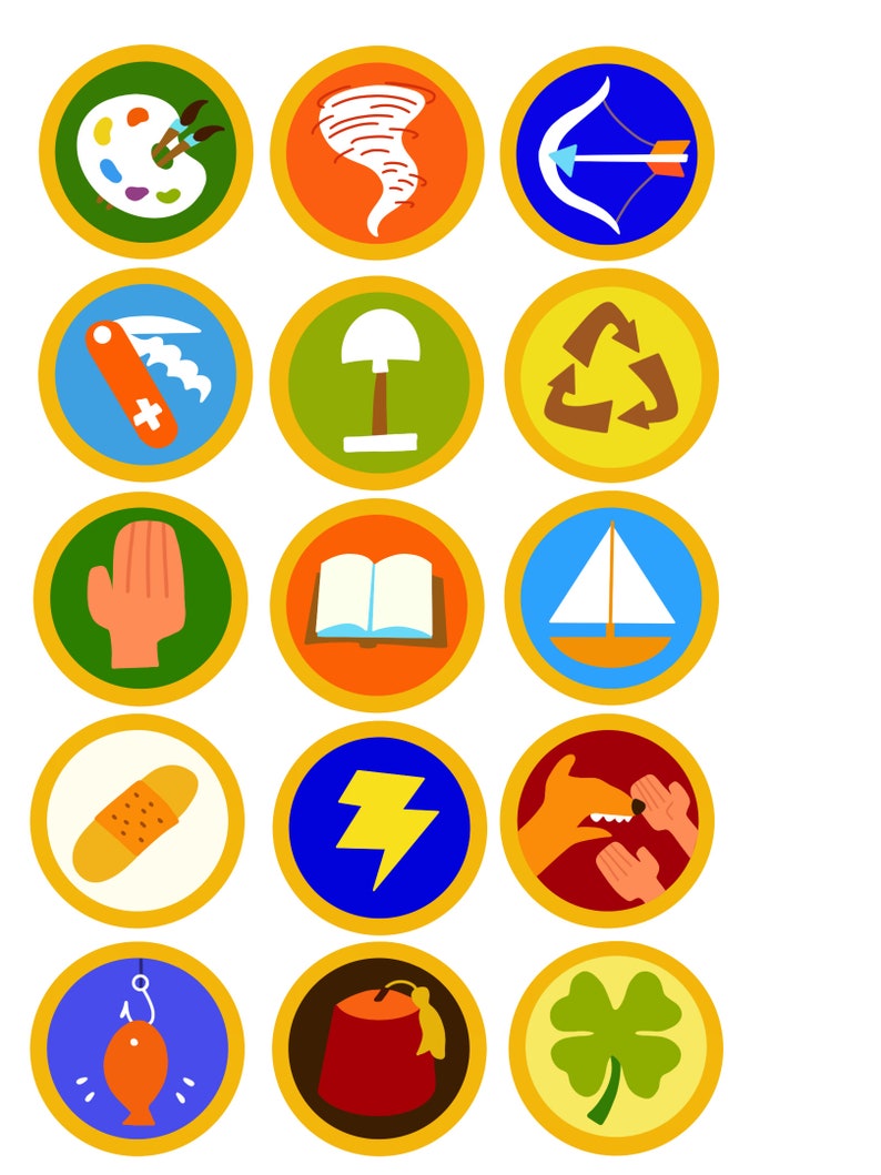 Wilderness Explorer Badges Digital Download, Clipart, Printable (77 ...