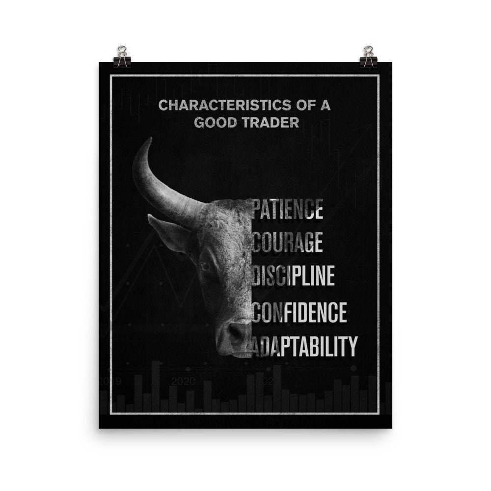 Trader Motivational Poster Print, Characteristics of A Good Trader ...