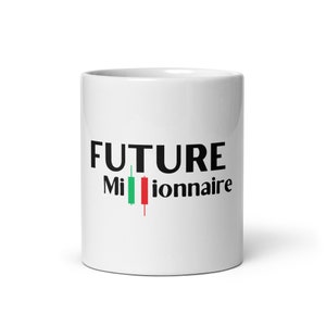 Day Trader Coffee Mug, Stock Market Cup, Future Millionaire, White Mug ...