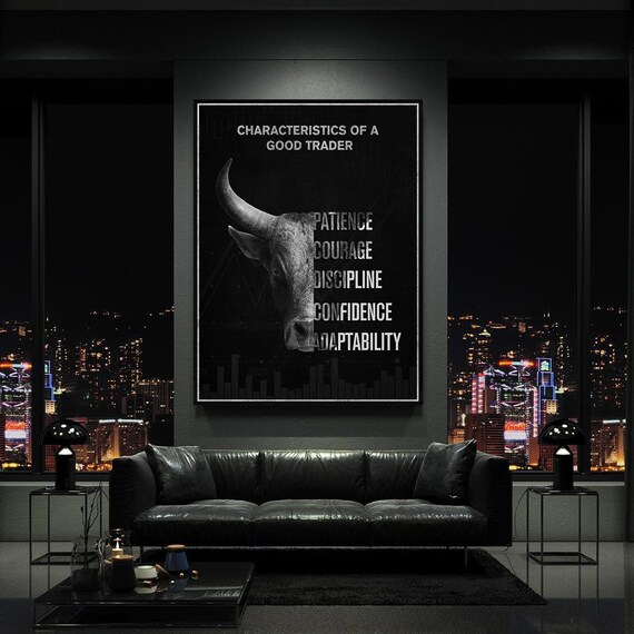 Trader Motivational Poster Print Characteristics of A Good | Etsy