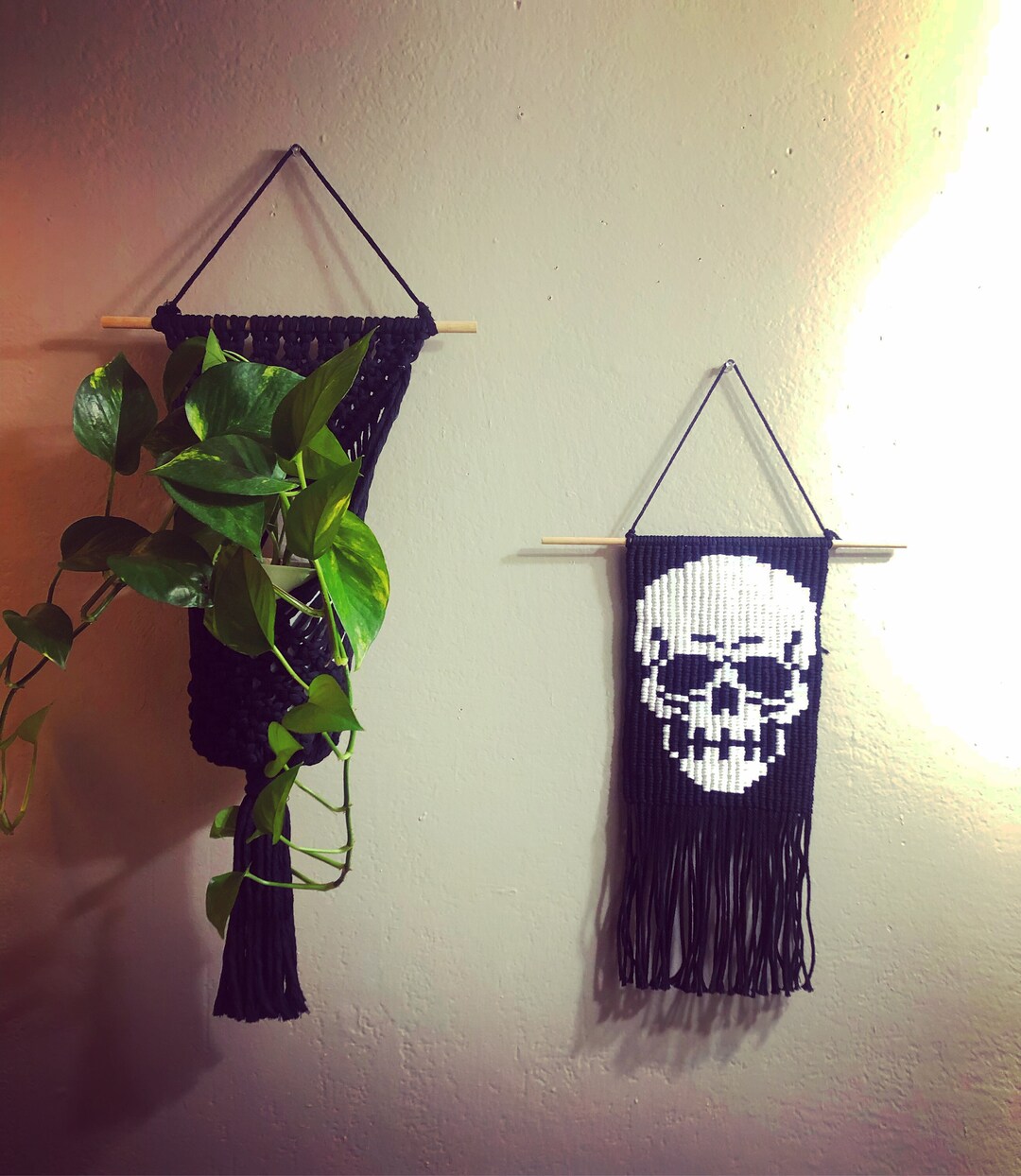 Skull Macrame Wall Hanging - Etsy