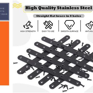 Straight Bracket Stainless Steel Black Straight Corner Braces Straight ...