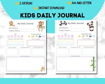 Kids Daily Journal Printable Journal for Kids Diary for Children Kids ...
