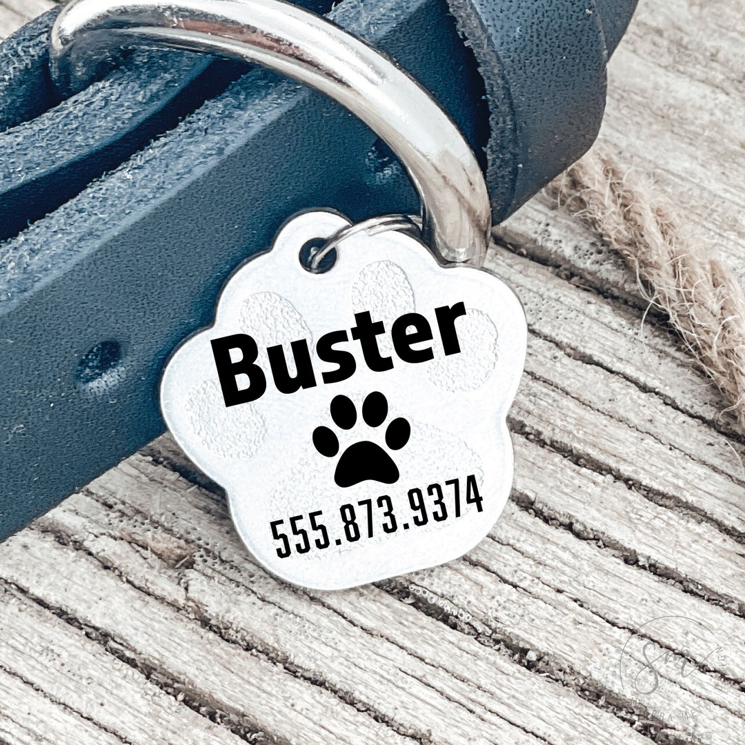 Custom Pet Tag for Dog Engraved Metal Dog Tag Dog ID Tag Dog Collar Tag ...