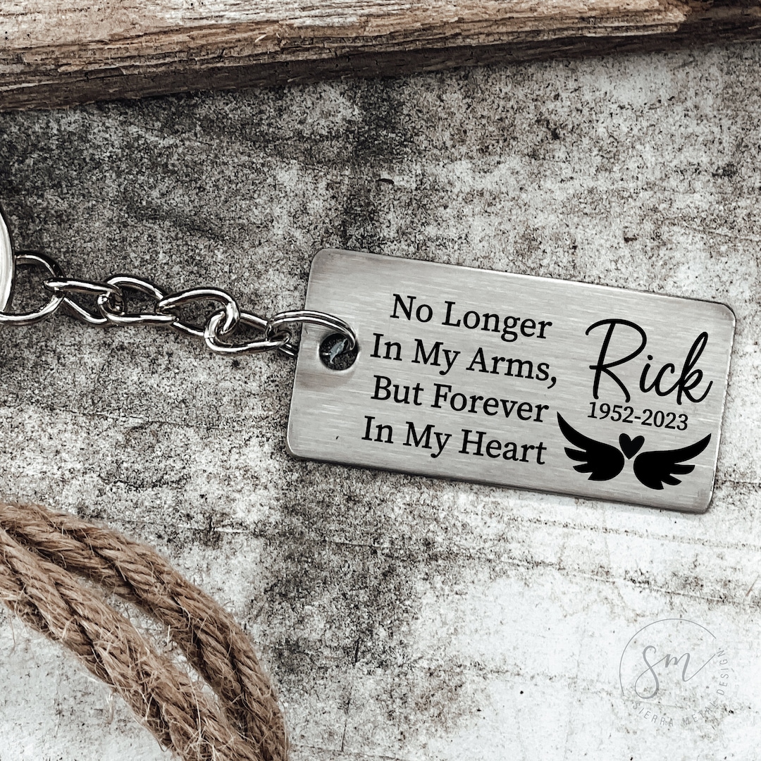 Arms Keychain Personalized Remembrance Gift Forever in My Heart Angel ...