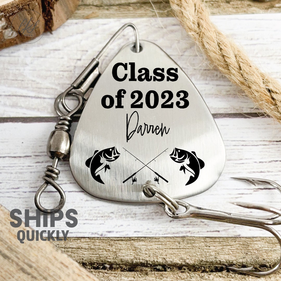 Grad Fish Fishing Lure Personalized Graduation Lure Class - Etsy