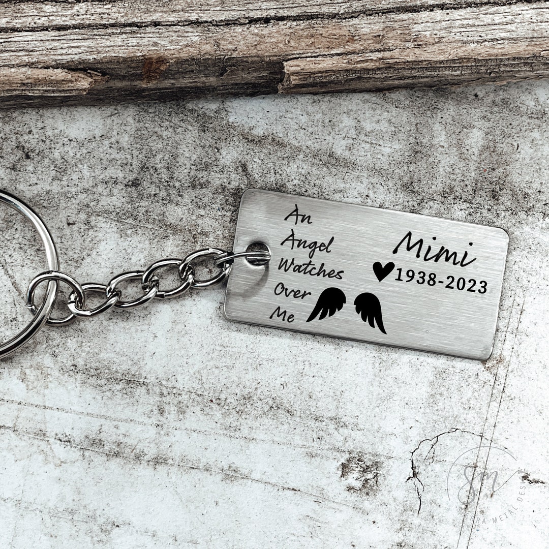 Angel Keychain Personalized Remembrance Gift an Angel Watches Over Me ...