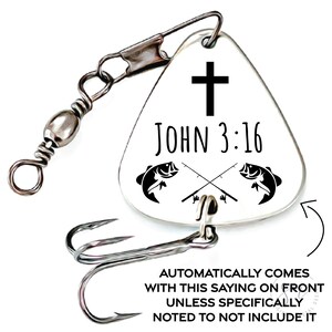 Bible Verse Fishing Lure Personalized Gift for Godly Person Cross Jesus ...