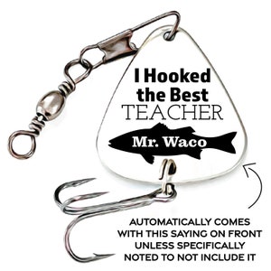 Teach Fish Fishing Lure Personalized Gift for Teacher Retirement ...