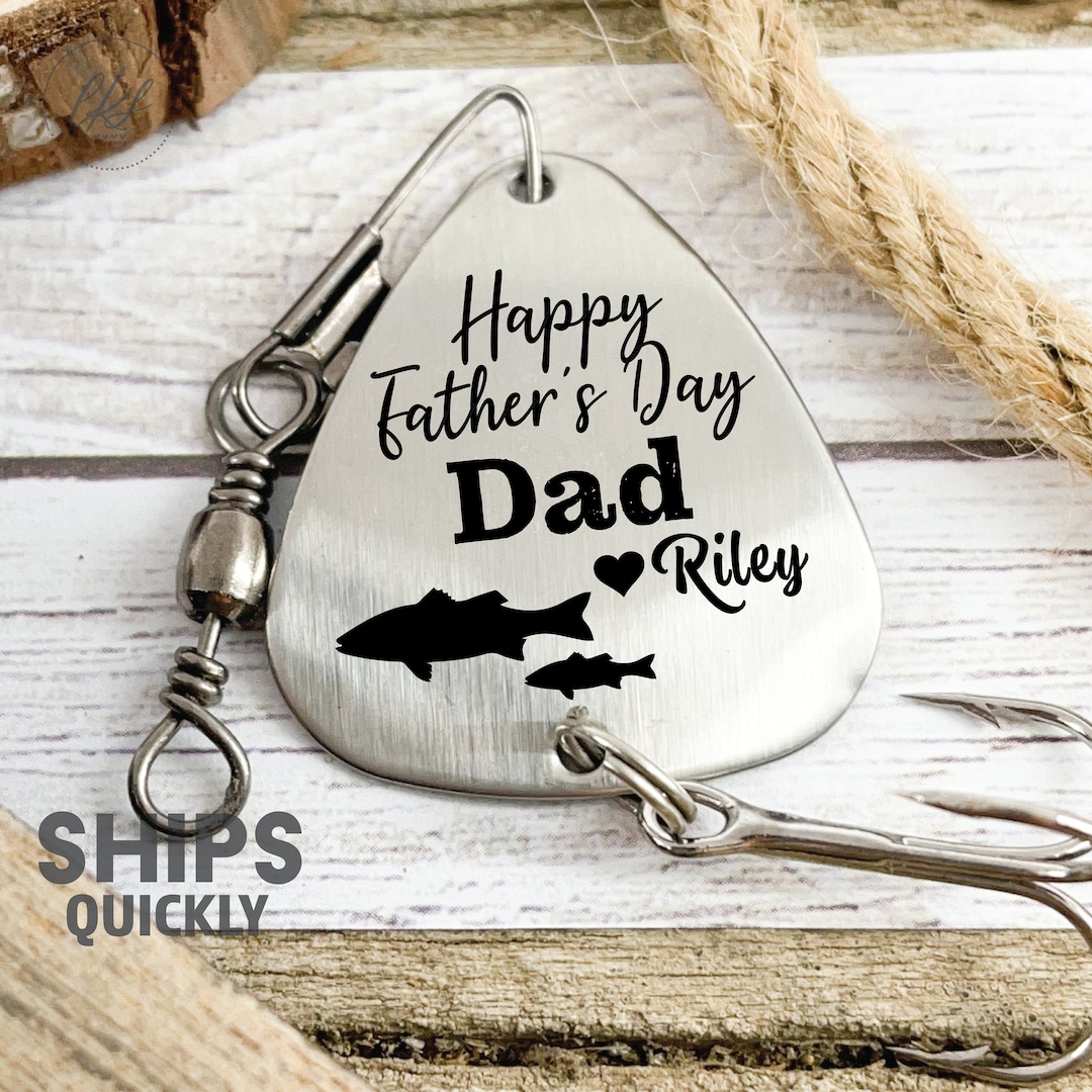 Happy Father's Day Dad Fishing Lure Personalized Gift - Etsy