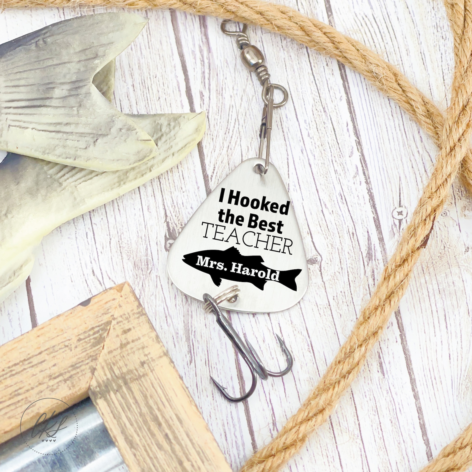 Teach Fish Fishing Lure Personalized Gift for Teacher - Etsy