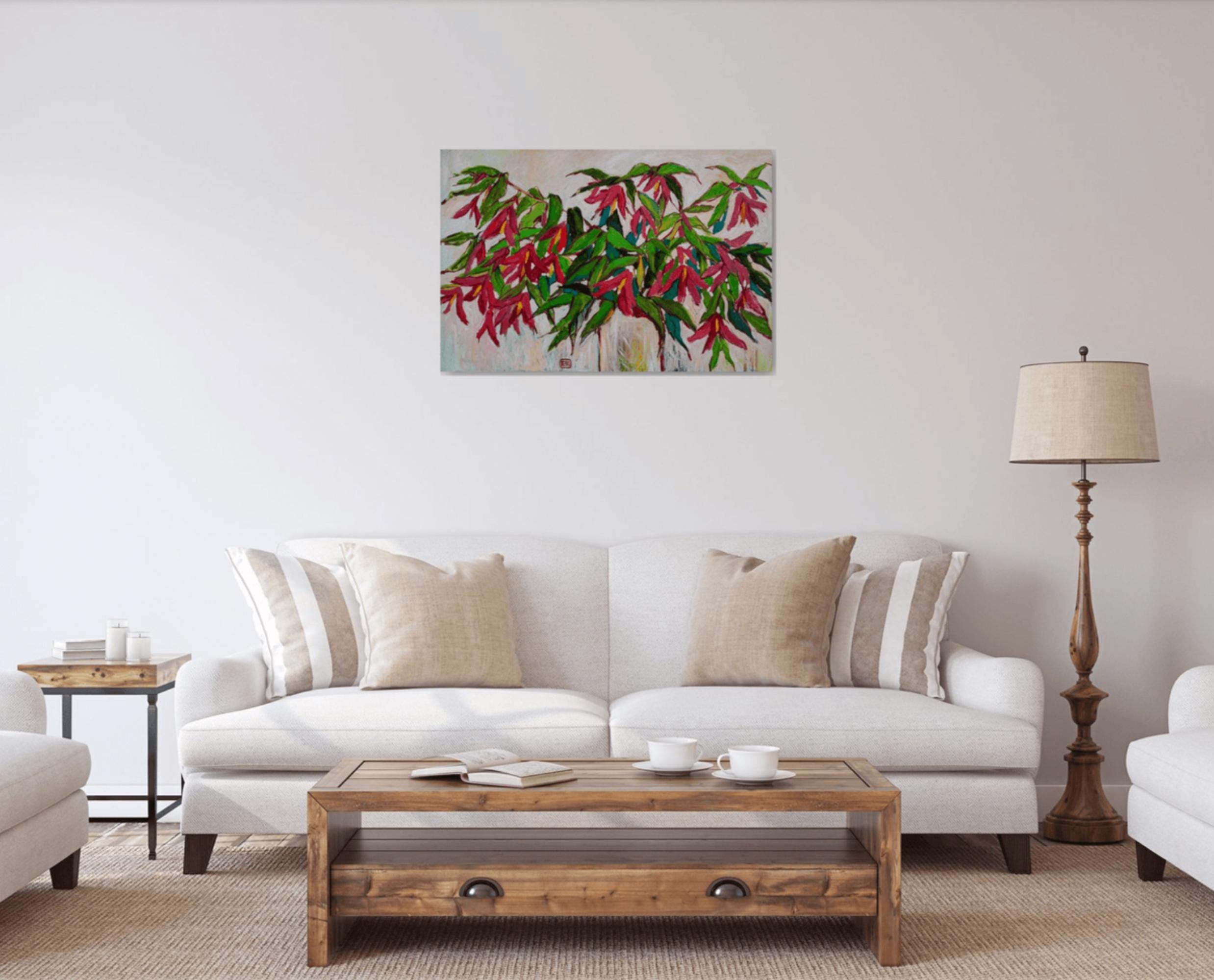 Begonia Original Oil Painting Large Box Canvas Floral Art 61x91x4cm - Etsy