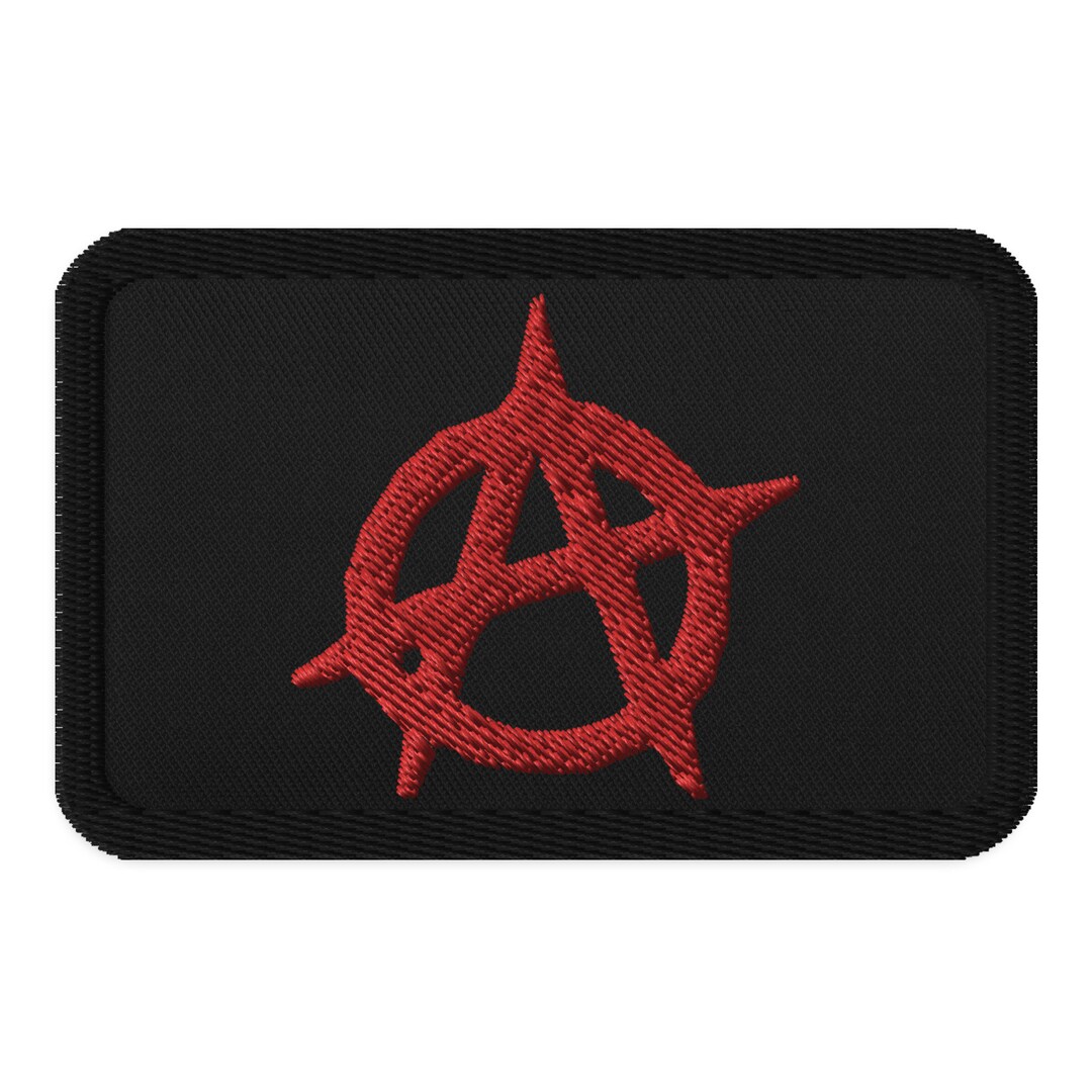 Embroidered Patch Anarchy Symbol Punk Ancom Rebel Anarchist - Etsy